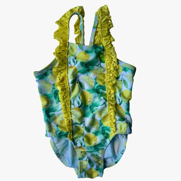 Kate Mack | Swim | Kate Mack Lemons And Yellow Ruffle Piece Girls ...